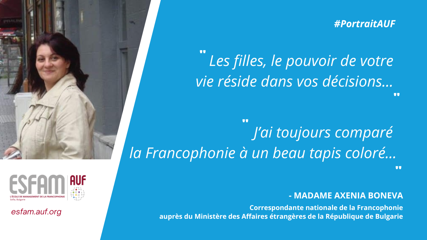 Un interview avec la Correspondante nationale de la Francophonie en Bulgarie, Madame Axenia ...